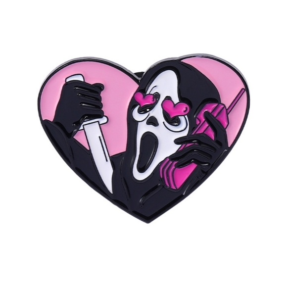 None | Jewelry | Ghostface Pink Enamel Pin From Scream Horror Film ...